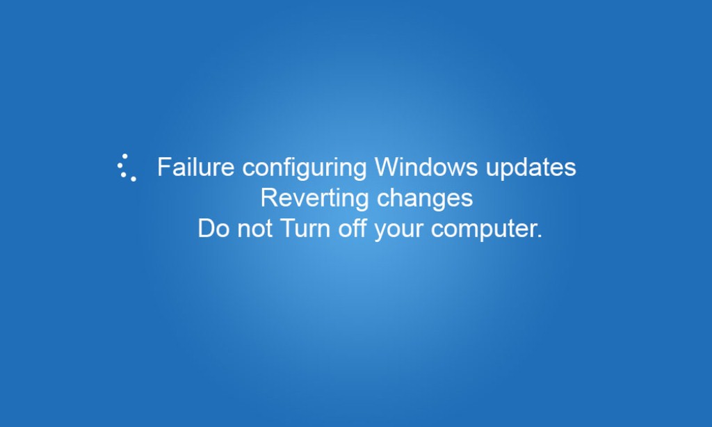 Máy tính bị failure configuring windows updates